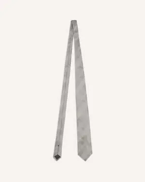 Brunello Cucinelli Striped Silk Tie - Grey