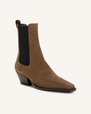 Brunello Cucinelli Suede Texan Ankle Boots - Brown