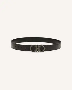 FERRAGAMO Reversible Gancini Leather Belt