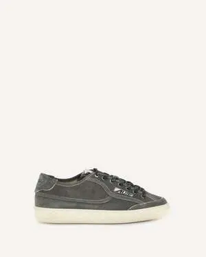 AUTRY Medalist Low Suede And Leather Sneakers - Grey
