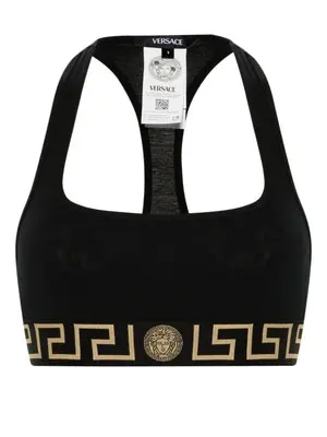 Versace Greca Triangle Bra - Black