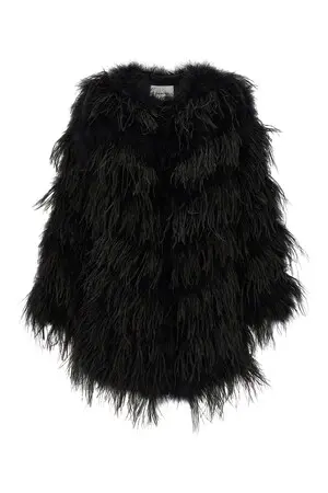 YVES SALOMON Feather Caban - Black