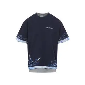 Balenciaga Layered T-shirt - Blue