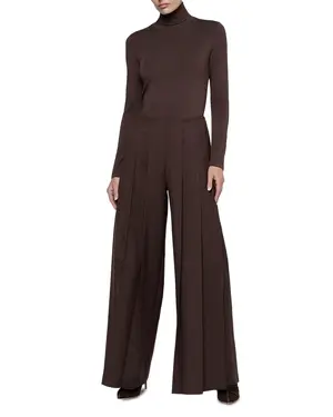 L'Agence Nova Pleated Wide Leg Pants