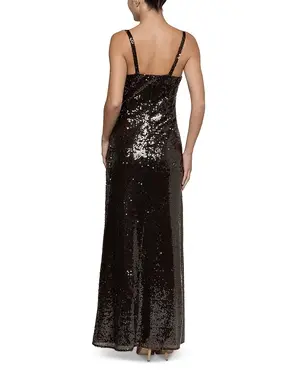 L'Agence Sayla Sequin Bias Cut Maxi Dress