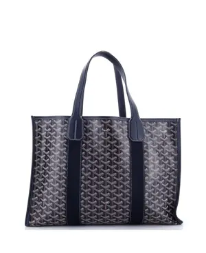 Goyard Mm Villette Tote Printed Coated Canvas - Blue/ Blue/ Brown