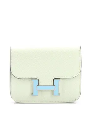 Hermès Constance Slim Epsom Leather Wallet - Green