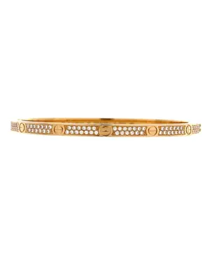 CARTIER Small Love Bracelet 18k With Pave Diamonds - Gold