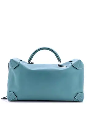 Hermès Maxibox Evercolor Leather Satchel - Blue