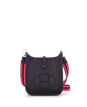 Hermès Evelyne Clemence Leather Crossbody Bag - Blue