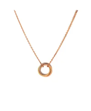 CARTIER Trinity Choker Necklace 18k Tricolor 15.75 - Gold