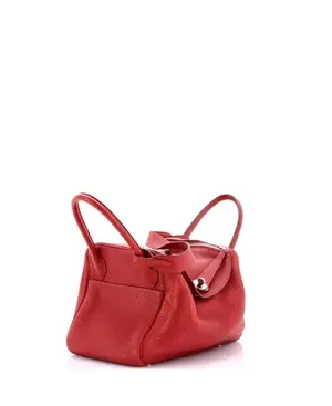 Hermès Lindy 30 Clemence Leather Shoulder Bag - Red