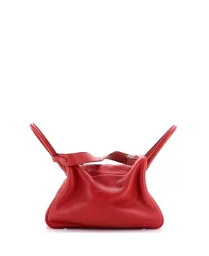 Hermès Lindy 30 Clemence Leather Shoulder Bag - Red