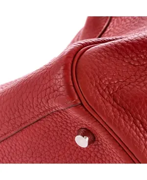 Hermès Lindy 30 Clemence Leather Shoulder Bag - Red