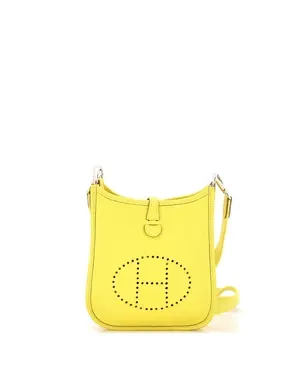 Hermès Evelyne Gen Iii Clemence Leather Crossbody Yellow