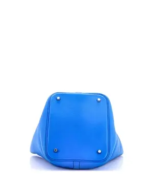 Hermès Mm Picotin Lock Bag Clemence - Blue
