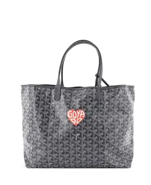 Goyard Pm Saint Louis Tote Printed Coated Canvas Gray
