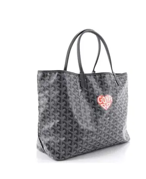 Goyard Pm Saint Louis Tote Printed Coated Canvas - Gray
