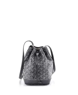 Goyard Pm Petit Flot Bucket Bag Coated Canvas - Gray