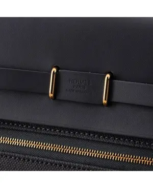 Hermès Herbag Zip Canvas & Leather Shoulder Bag