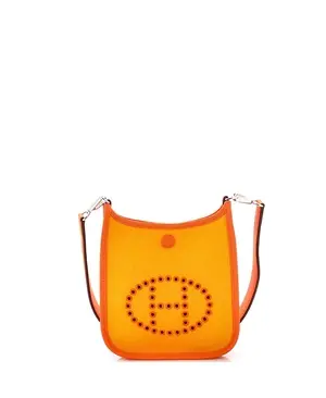 Hermès Neo Evelyne Canvas & Leather Crossbody - Orange