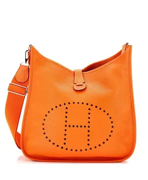 Hermès Gm Evelyne Iii Leather Crossbody - Orange