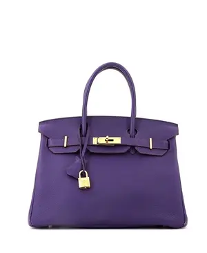 Hermès Birkin 30 Handbag Purple Togo With Gold Hardware Iris