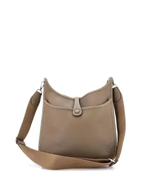 Hermès Evelyne Iii Clemence Crossbody - Gray