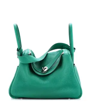 Hermès Lindy 30 Leather Shoulder Bag - Green