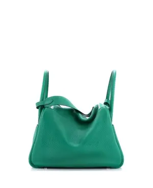 Hermès Lindy 30 Leather Shoulder Bag - Green