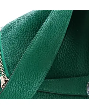 Hermès Lindy 30 Leather Shoulder Bag - Green