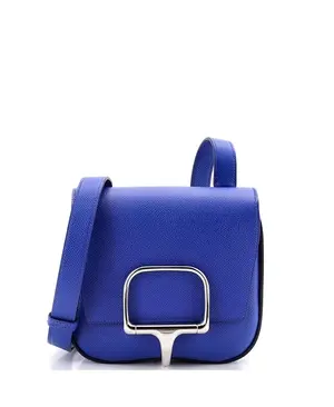 Hermès Della Cavalleria Epsom Leather Shoulder Bag - Blue