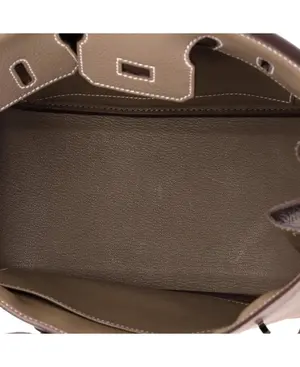 Hermès Birkin 25 Handbag Grey Togo With Palladium Hardware - Etoupe