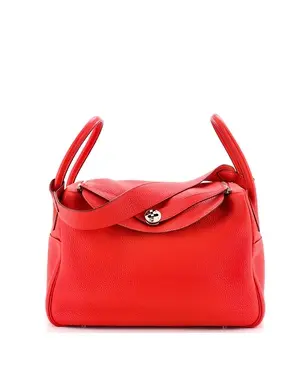 Hermès Lindy Leather Satchel - Red