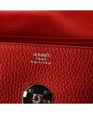 Hermès Lindy Leather Satchel - Red