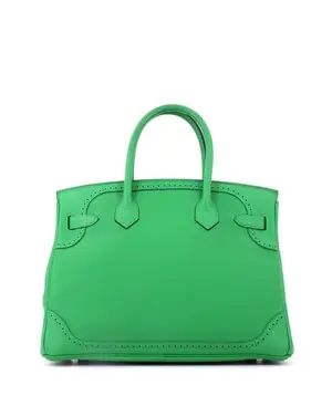 Hermès Birkin 30 Handbag Green Togo And Swift With Palladium Hardware - Bamboo