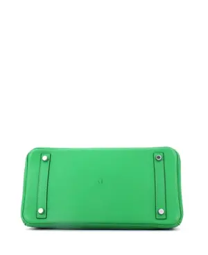 Hermès Birkin 30 Handbag Green Togo And Swift With Palladium Hardware - Bamboo