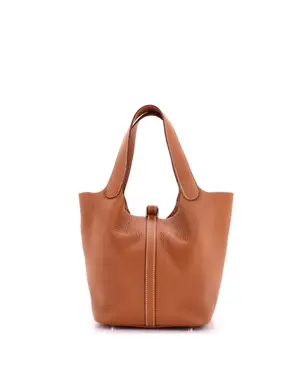 Hermès Mm Picotin Lock Bag Clemence - Brown