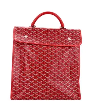 Goyard Saint Leger Briefcase Backpack Coated Canvas - Red