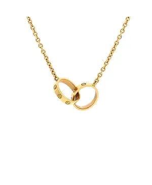 CARTIER Love Interlocking Necklace 18k 17.25 - Gold