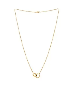 CARTIER Love Interlocking Necklace 18k 17.25