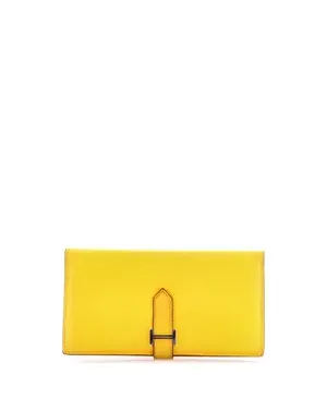 Hermès Long Bearn Wallet Epsom - Yellow
