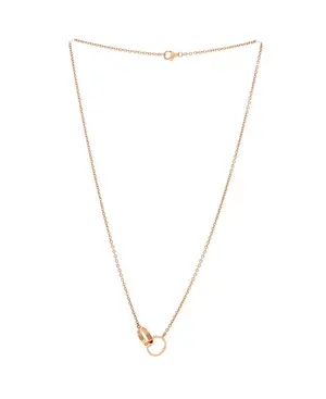 CARTIER Love Interlocking Necklace 18k Rose Gold, 17.25