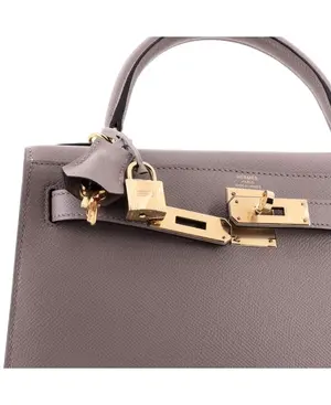 Hermès Kelly 28 Handbag Grey Epsom With Gold Hardware - Gris Asphalte