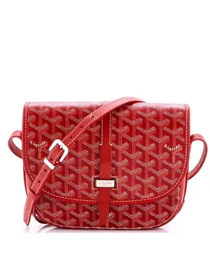 Goyard Pm Belvedere Ii Messenger Bag Coated Canvas - Red