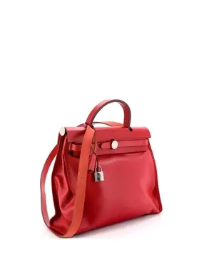 Hermès 31 Herbag Zip Berline Vache Canvas And Leather