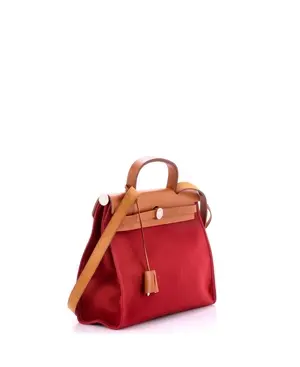 Hermès 31 Herbag Zip Leather And Toile