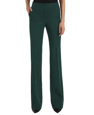 Santorelli Beth Mid-rise Flared Pant In Soft Stretch Twill - Evergreen