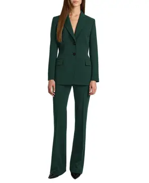 Santorelli Beth Mid-rise Flared Pant In Soft Stretch Twill