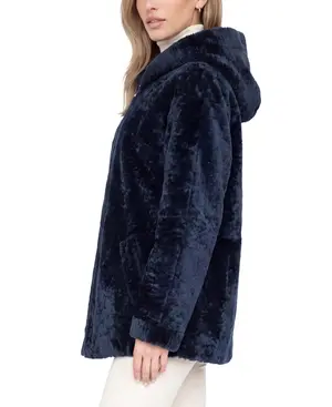 Gorski Textured Reversible Shearling Lamb Zip Parka